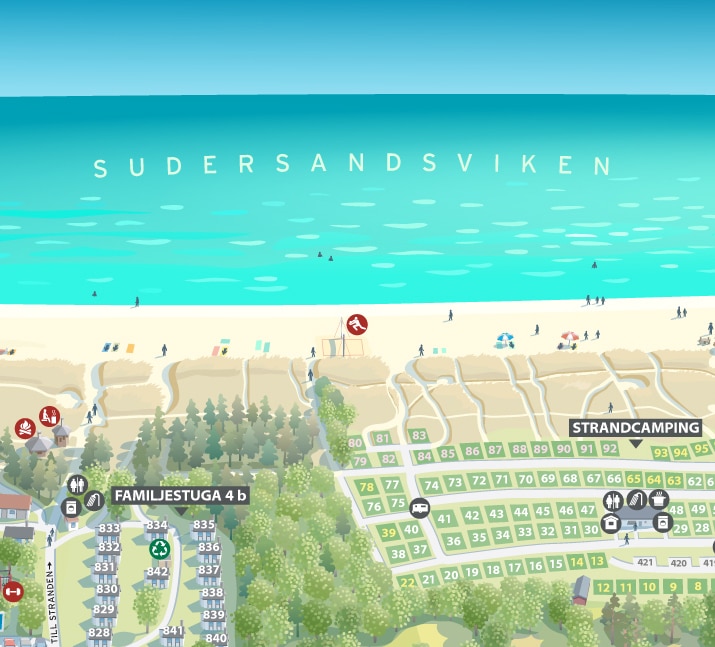 Ny översiktskarta - Sudersand Resort - din Camping på Gotland